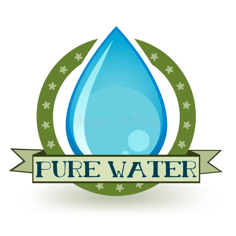 Pure Water stock illustration. Illustration of banner - 53351565
