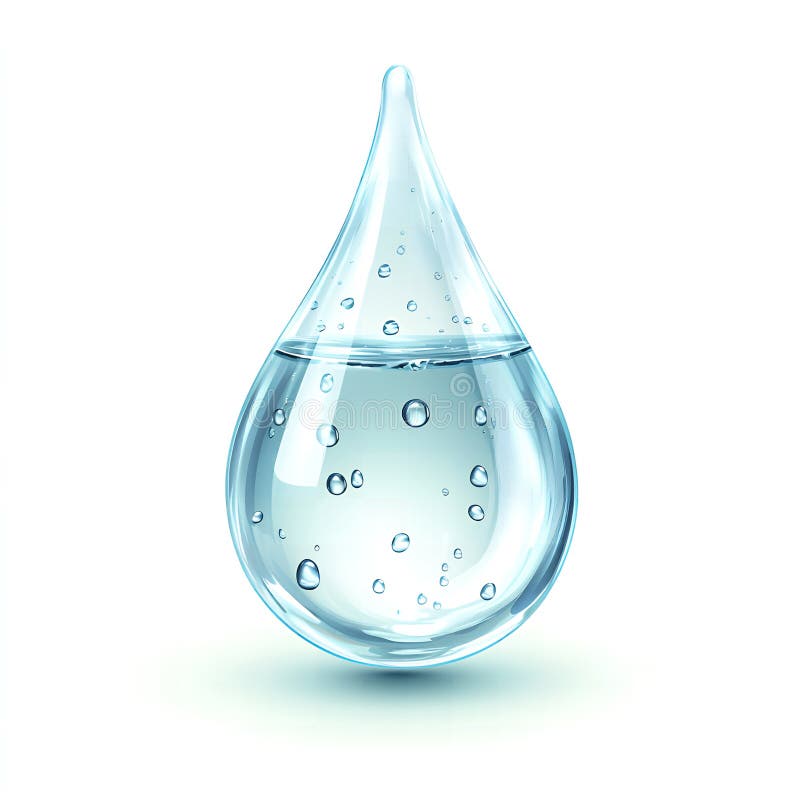 Pure Water Drop Liquid Crystal Clear Bubbles Hydration Refreshing Clean ...