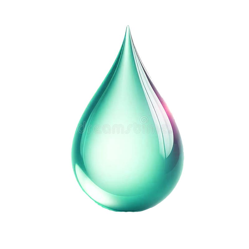 Pure Water Droplet Isolated on a Transparent Background Stock Image ...