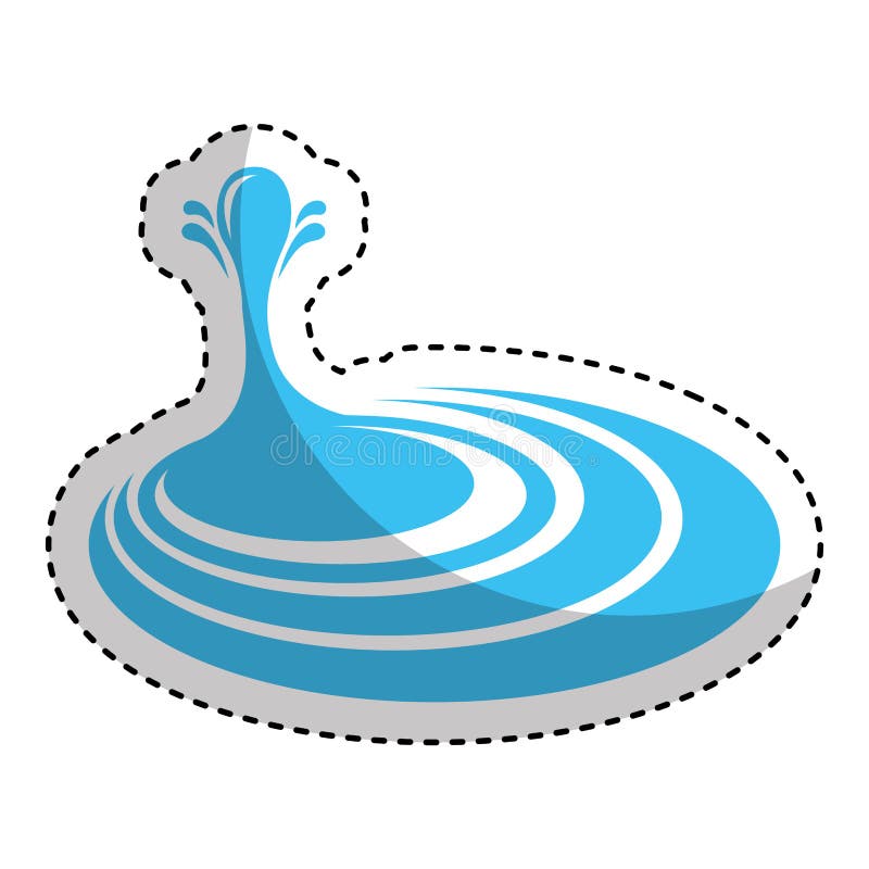 Pure Water Emblem Isolated Icon Stock Vector - Illustration of pure ...