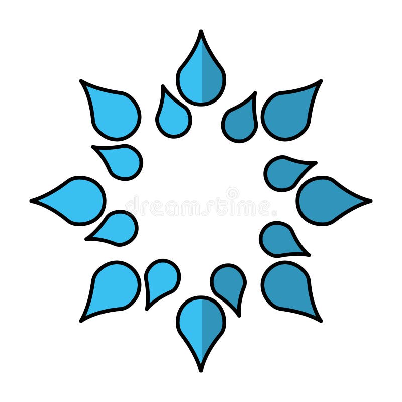 Pure Water Emblem Isolated Icon Stock Vector - Illustration of fresh ...