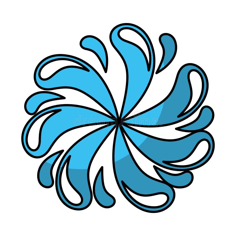 Pure Water Emblem Isolated Icon Stock Vector - Illustration of design ...