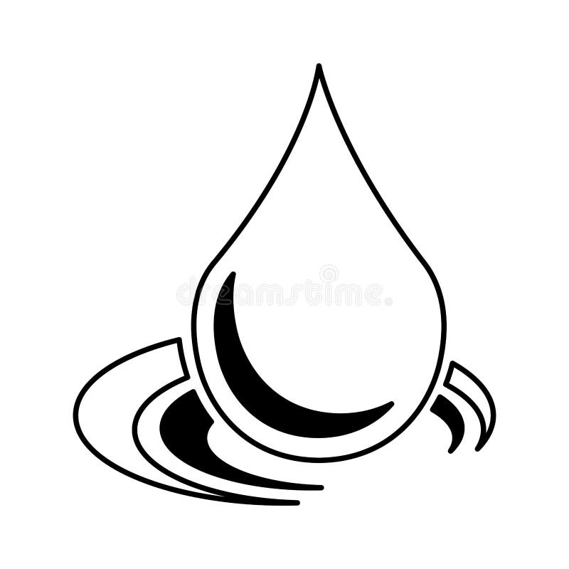 Pure Water Emblem Isolated Icon Stock Vector - Illustration of pure ...