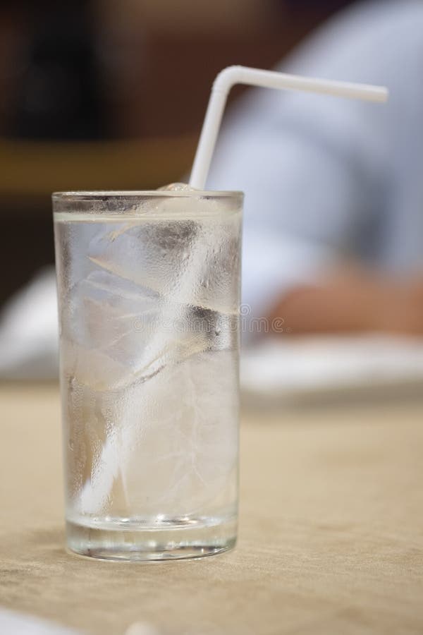Pure Water with Ice in a Glass Stock Photo - Image of juice, full ...