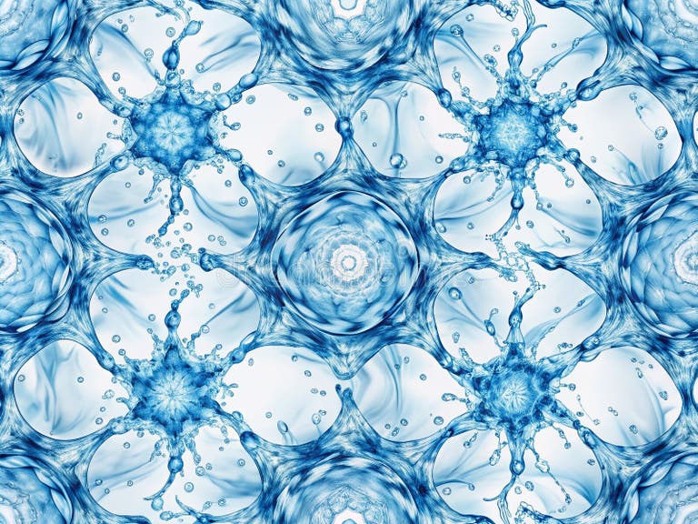 Pure Water Pattern, White Background, a Serene Image Featuring a Pure ...