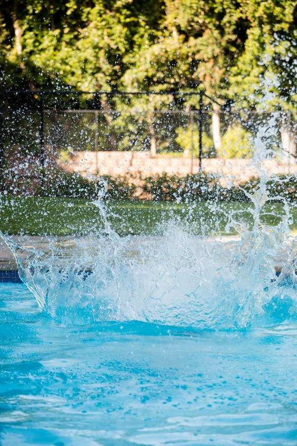 Pure Water Splashing in the Pool Stock Photo - Image of purity, clear ...
