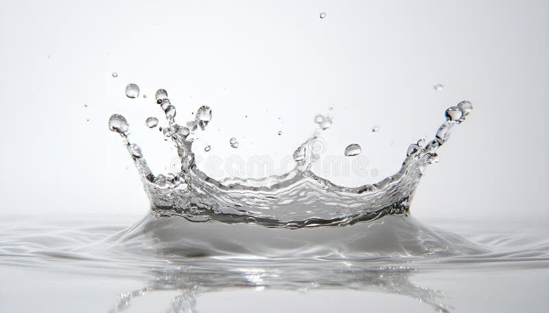 Pure Water Splashing on White Background, Set Stock Photo - Image of ...