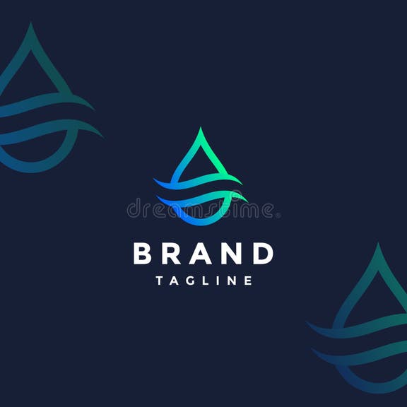 Pure Water Wave Lines Logo Design Stock Vector - Illustration of simple ...