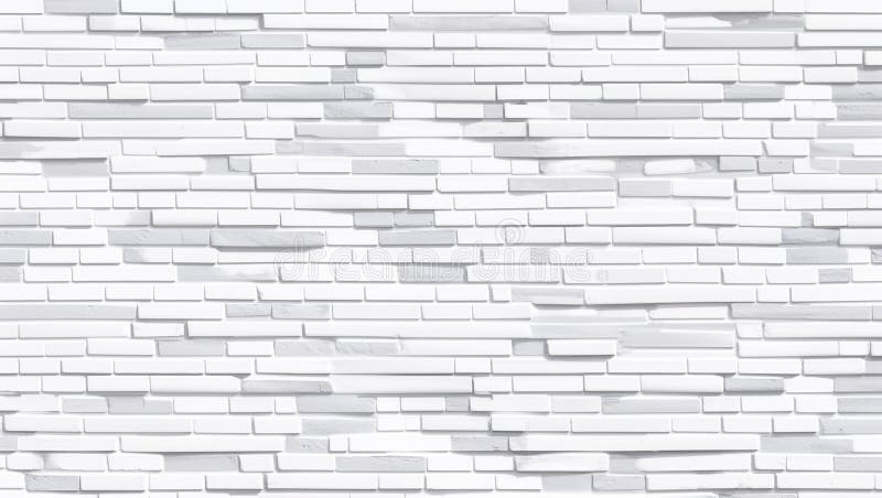 Pure White Abstract Minimalist Brick Pattern, Smooth and Clean Look ...