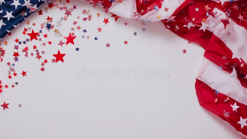 On a Pure White Background, There are Red, White, and Blue Stars in the ...
