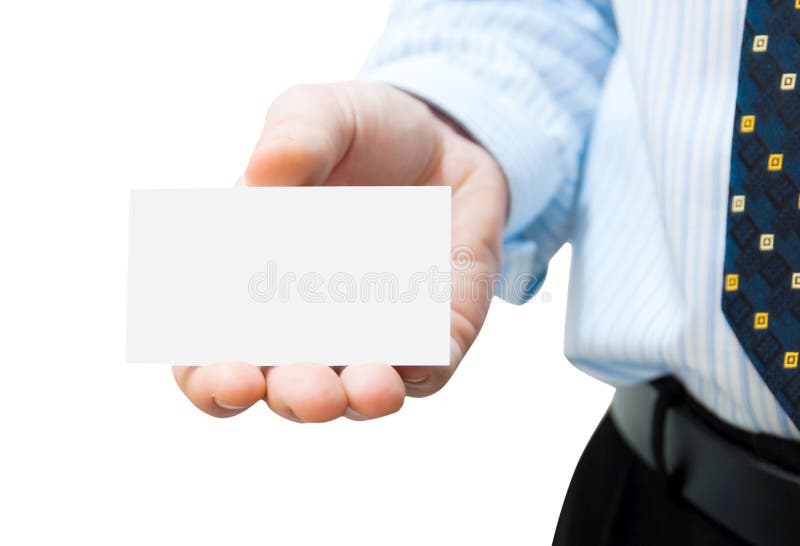 Pure White Card in Man S Hands Stock Photo - Image of hand, copy: 13117734