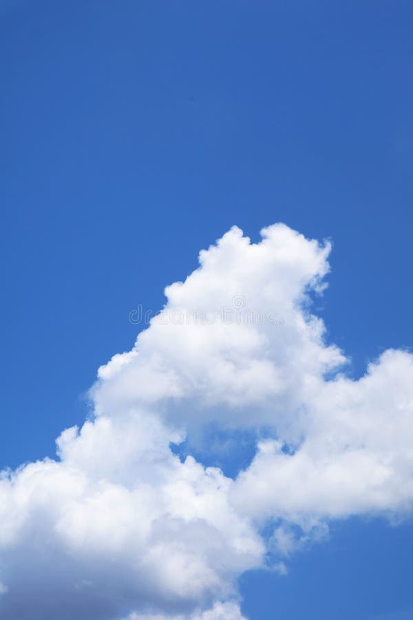 White Cumulus Clouds Flowing on Vivid Blue Sky Stock Photo - Image of sunlight, flowing: 383732434