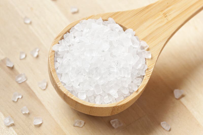 Pure White Sea Salt for Cooking Stock Image - Image of granular, white ...