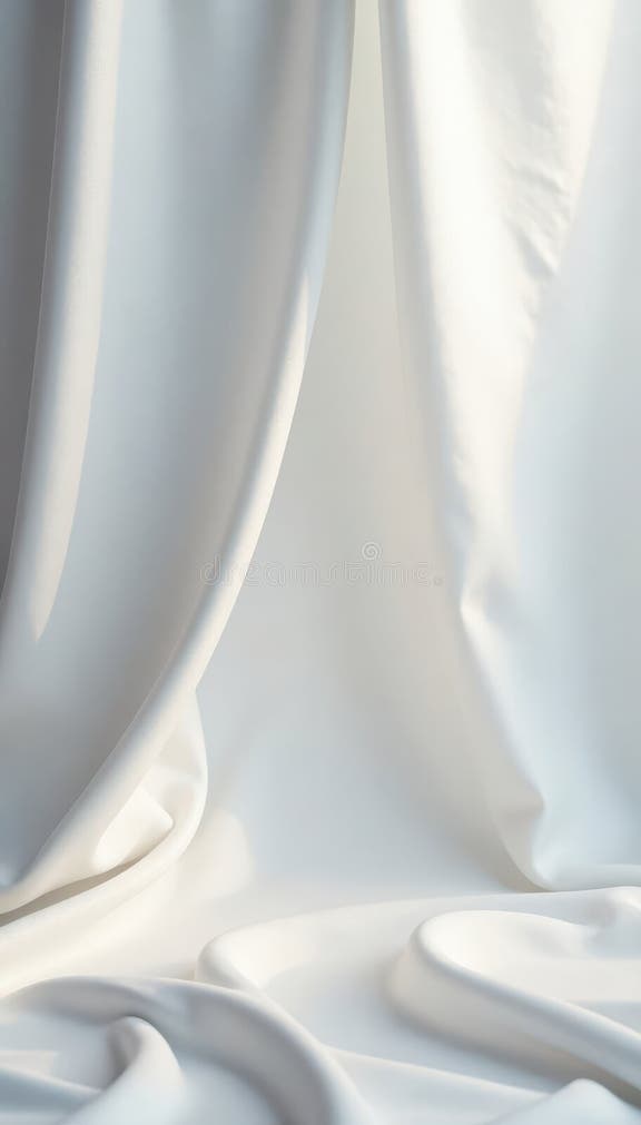Pure White Silk Backdrop, Shimmering Highlights, Textile, Material ...