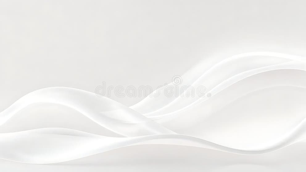 Pure White Undulating Waves Creating a Clean and Minimalist Abstract ...