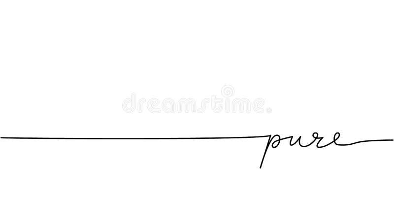 Pure Word - Continuous One Line with Word. Minimalistic Drawing of ...