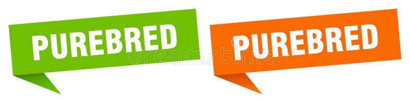 Purebred Banner. Purebred Speech Bubble Label Set Stock Vector ...