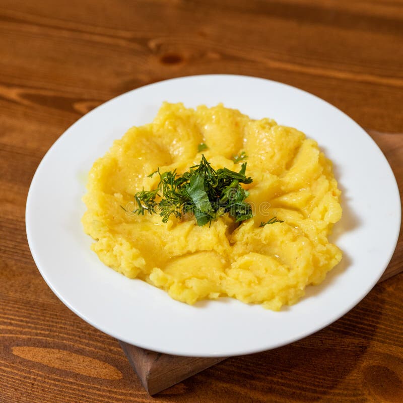 Puree, mashed potato stock photo. Image of restaurant - 190244376