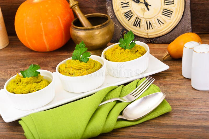 Puree Pate Broccoli, Pumpkin and Carrot Stock Photo - Image of lunch ...