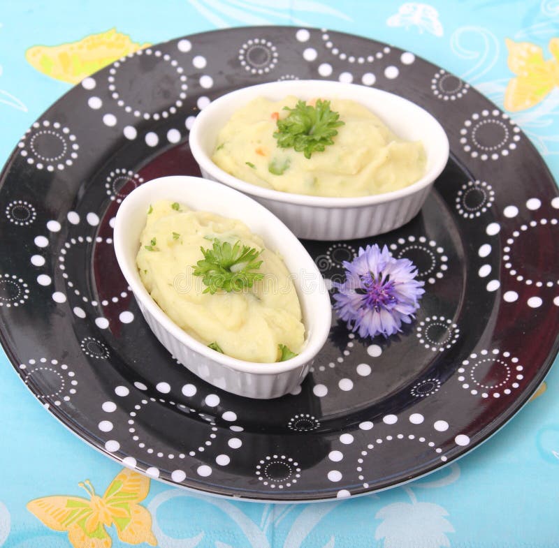 Puree of potatoes stock image. Image of plate, buffet - 56788025