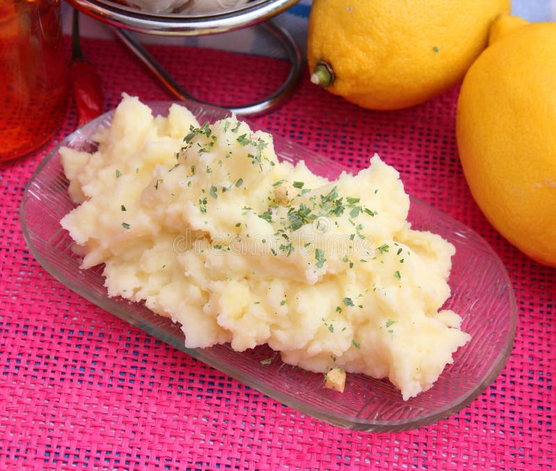 Puree of potatoes stock photo. Image of snack, potatoes - 67650414