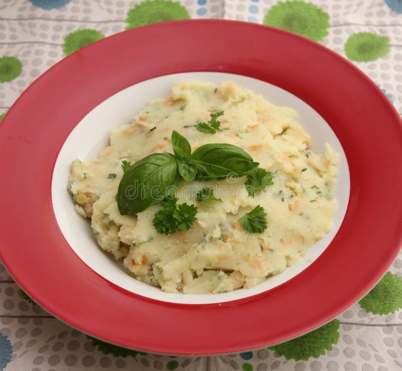 Puree of potatoes stock photo. Image of herbs, vegan - 94936218