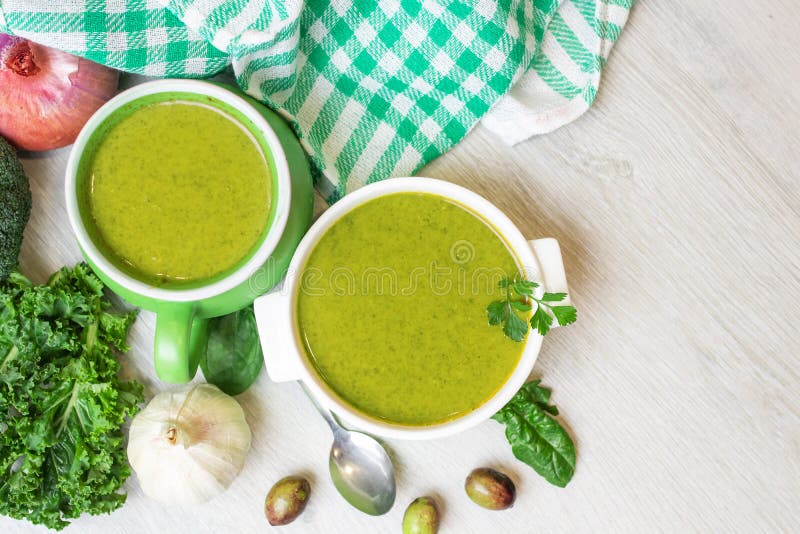 Puree Soup or Natural Vegetable Cream Stock Image - Image of natural ...
