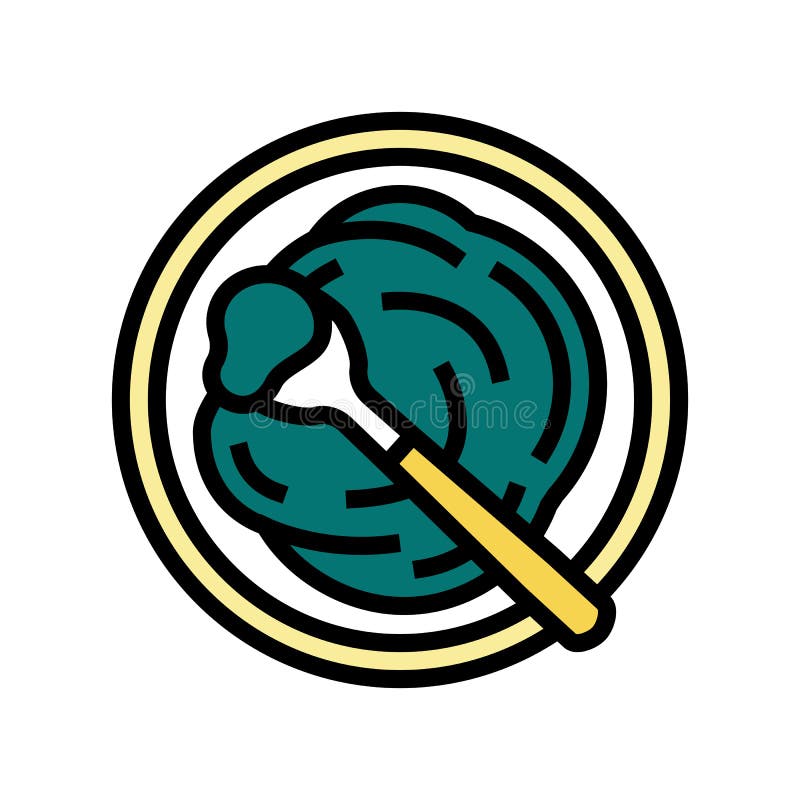 Puree Spinach Color Icon Vector Illustration Stock Vector ...
