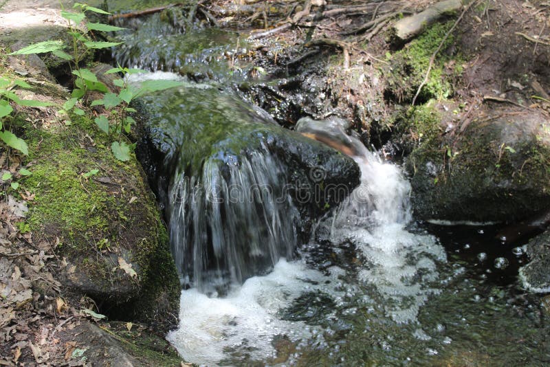 Purgatory Chasm stock photo. Image of leaves, waterfall - 95531282