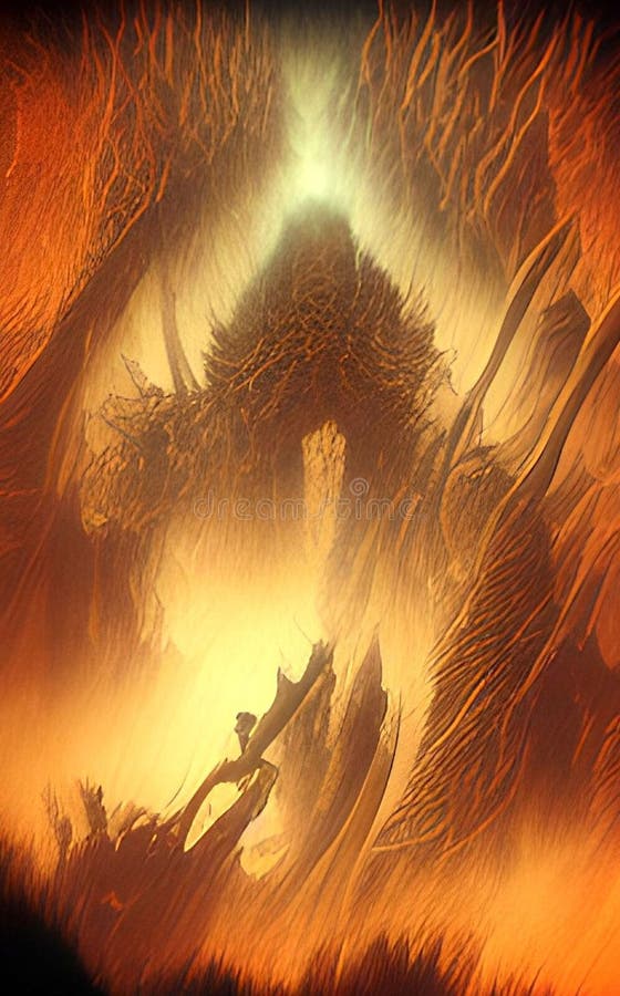 The Purgatory - Digitally Painted Color Fine Artwork Stock Illustration ...