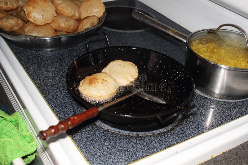 Puri or Poori Traditional Indian Homemade Deep Fried Bread or Chapati ...