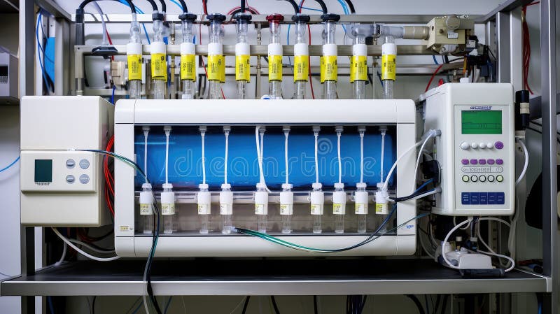 Purification Chromatography Equipment Stock Illustration - Illustration ...