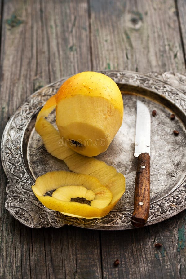 Purified Skin from a Large Apple Stock Image - Image of health, fresh ...