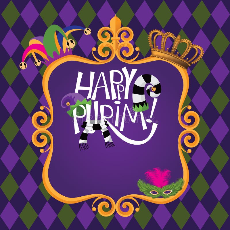 Purim frame stock vector. Illustration of carnival, banner - 84962895