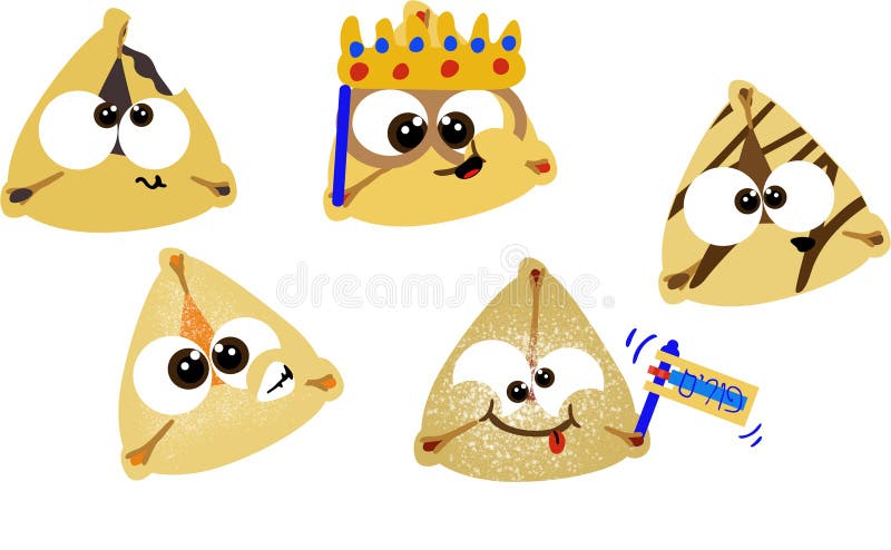 Purim Hamentashen stock illustration. Illustration of halva - 18358236