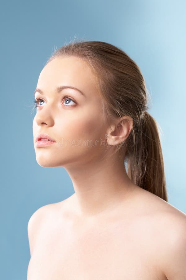 Purity stock image. Image of blue, attractive, female - 18507757