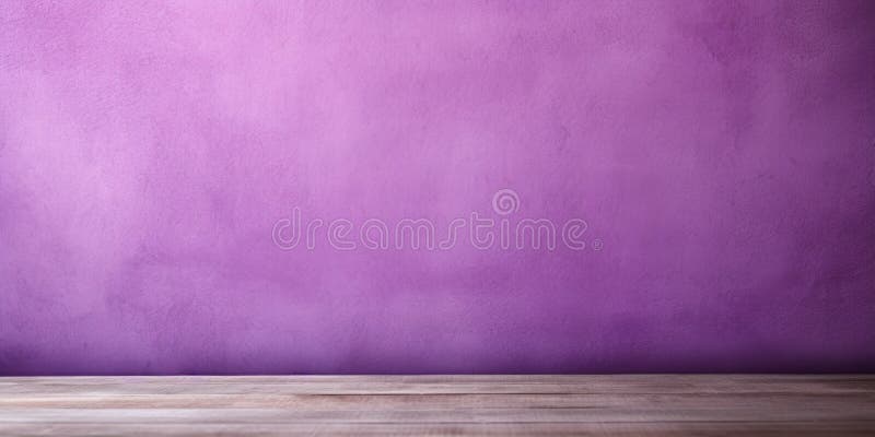 Blank Purple Dark Wall and Wooden Floor Copy Space Blurred Background ...
