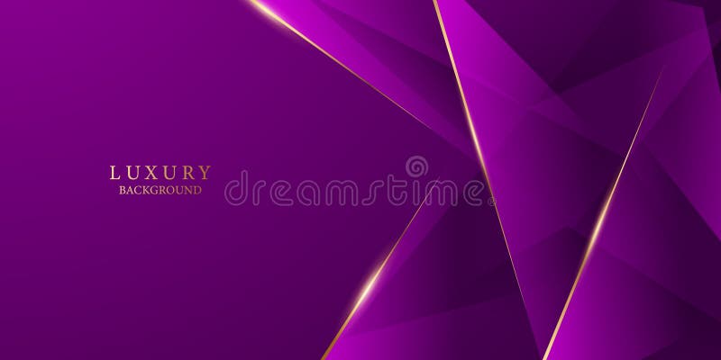 Purple Abstract Background with Luxury Golden Elements Vector ...
