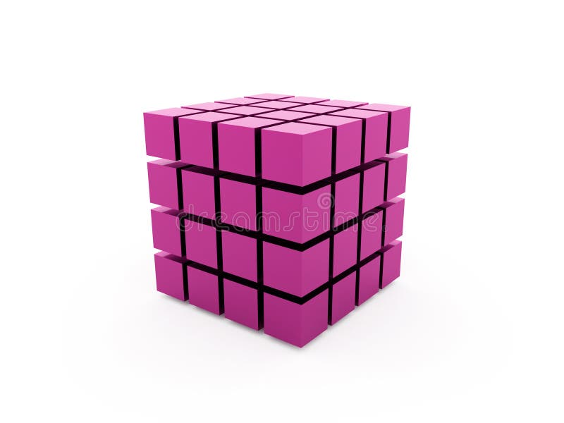 Purple Abstract Cubes Background Rendered Stock Illustration ...