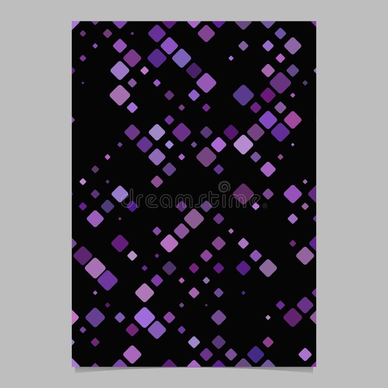 Purple Abstract Diagonal Rounded Square Pattern Flyer Template Stock Vector - Illustration of ...