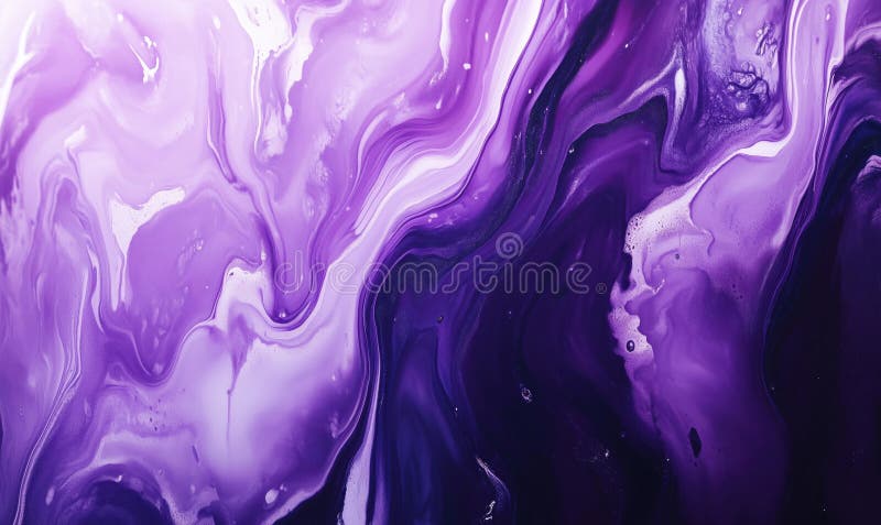 Purple Abstract Fluid Art with Swirling Patterns and Textures Stock ...