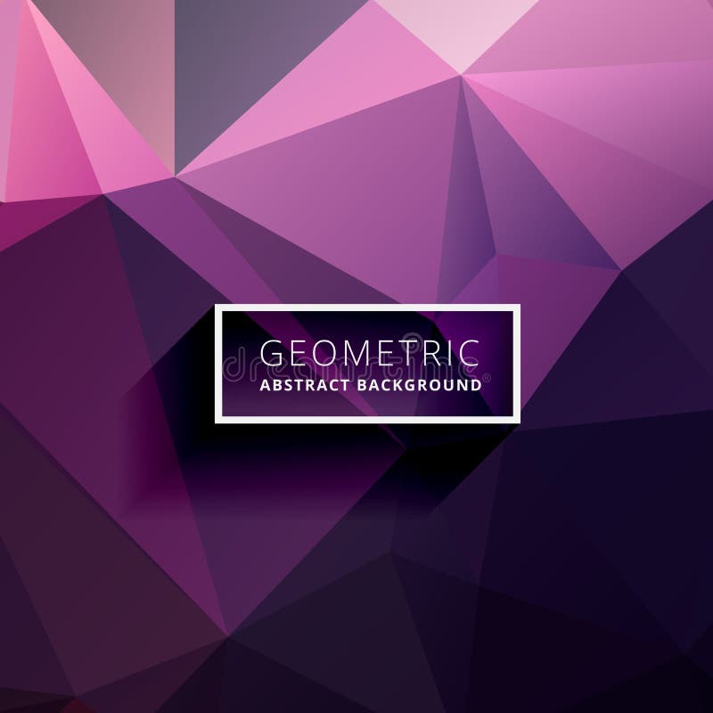 Purple Abstract Low Poly Background Stock Vector - Illustration of ...