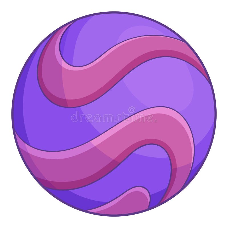 Purple Abstract Planet Icon, Cartoon Style Stock Vector - Illustration ...