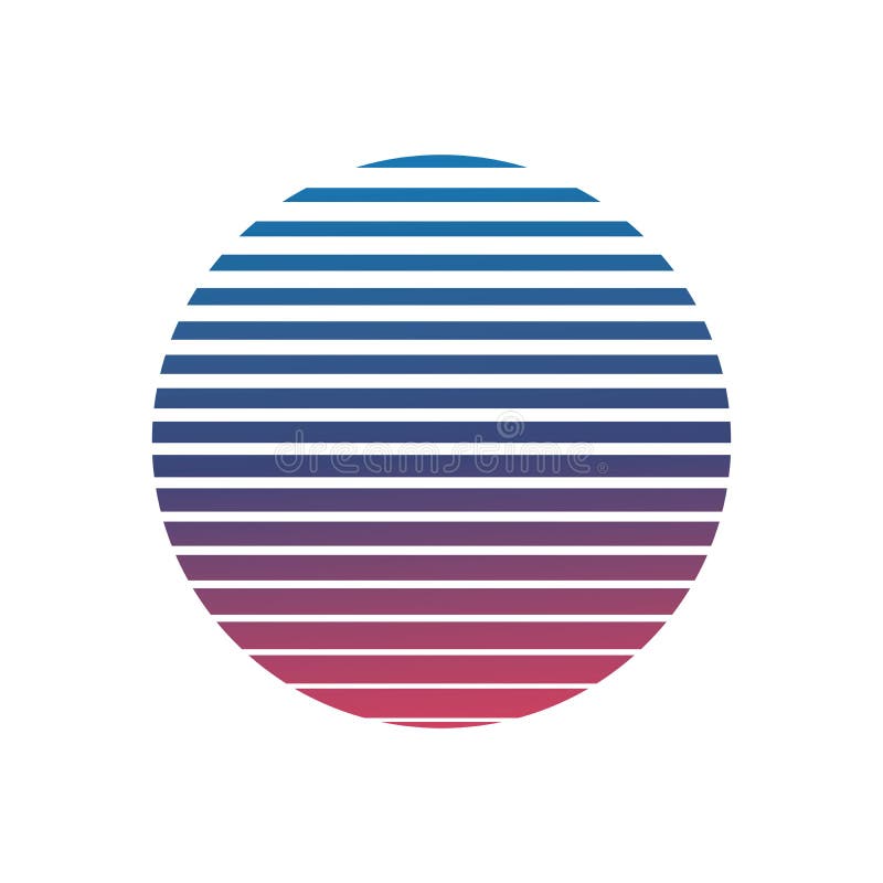 Purple Abstract Round Logo. Vector Illustration Isolated on White ...