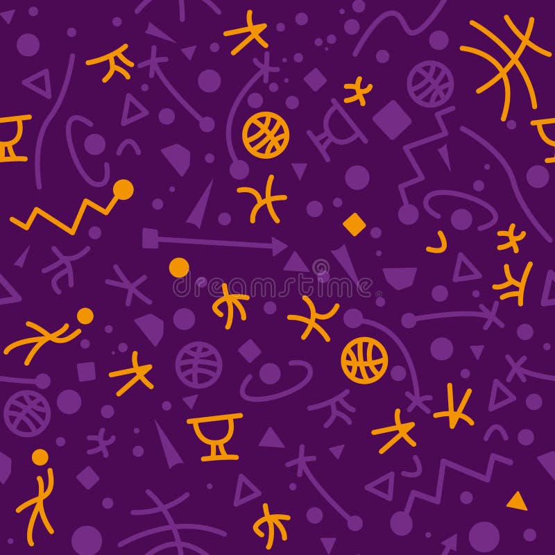 Purple Abstract Sport Seamless Pattern. Abstract Pattern Included in ...