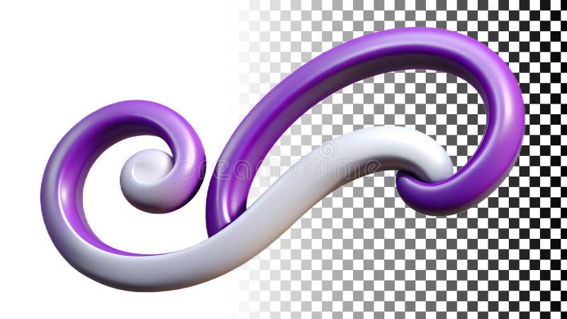 Purple Abstract Swirl, Flowing Shape and Modern Art Png Transparent ...