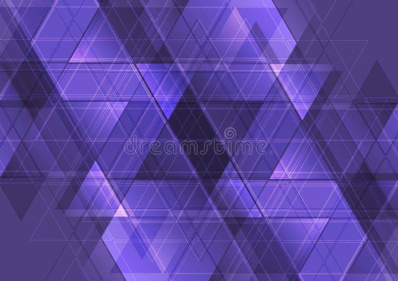 Purple Abstract Tech Triangles Mosaic Pattern Design Stock Vector ...