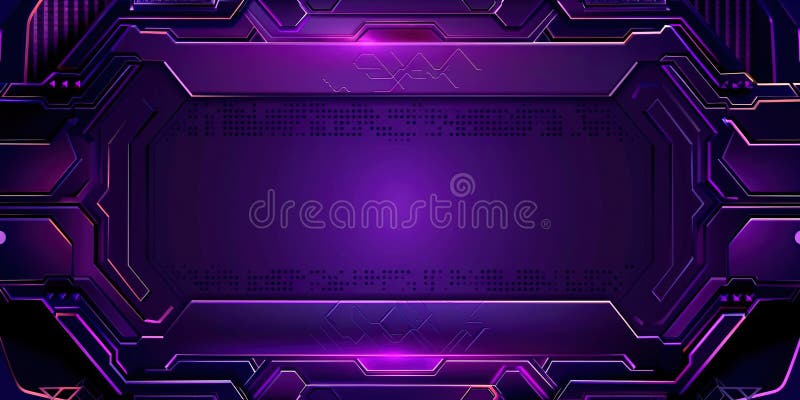Purple Abstract Techno Background Stock Illustration - Illustration of ...