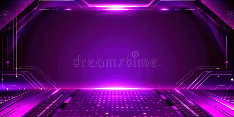 Purple Abstract Techno Background Stock Illustration - Illustration of ...