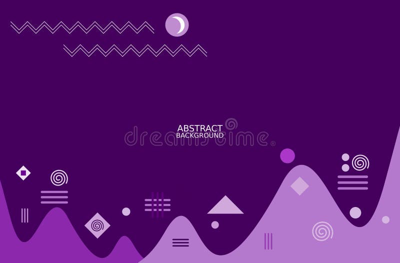 Purple Abstract Vector Background with Various Shapes Stock Vector ...